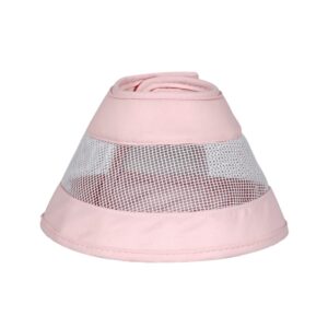 wdpaws cat recovery protective cone collar after surgery-soft adjustable waterproof lightweight elizabethan collar to prevent cats from touching stitches, wounds and rashes(m pink)