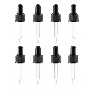 vitalup glass eye dropper for essential oil, herbal extracts, homeopathic remedies, nail polish remover,15 ml 8-pack