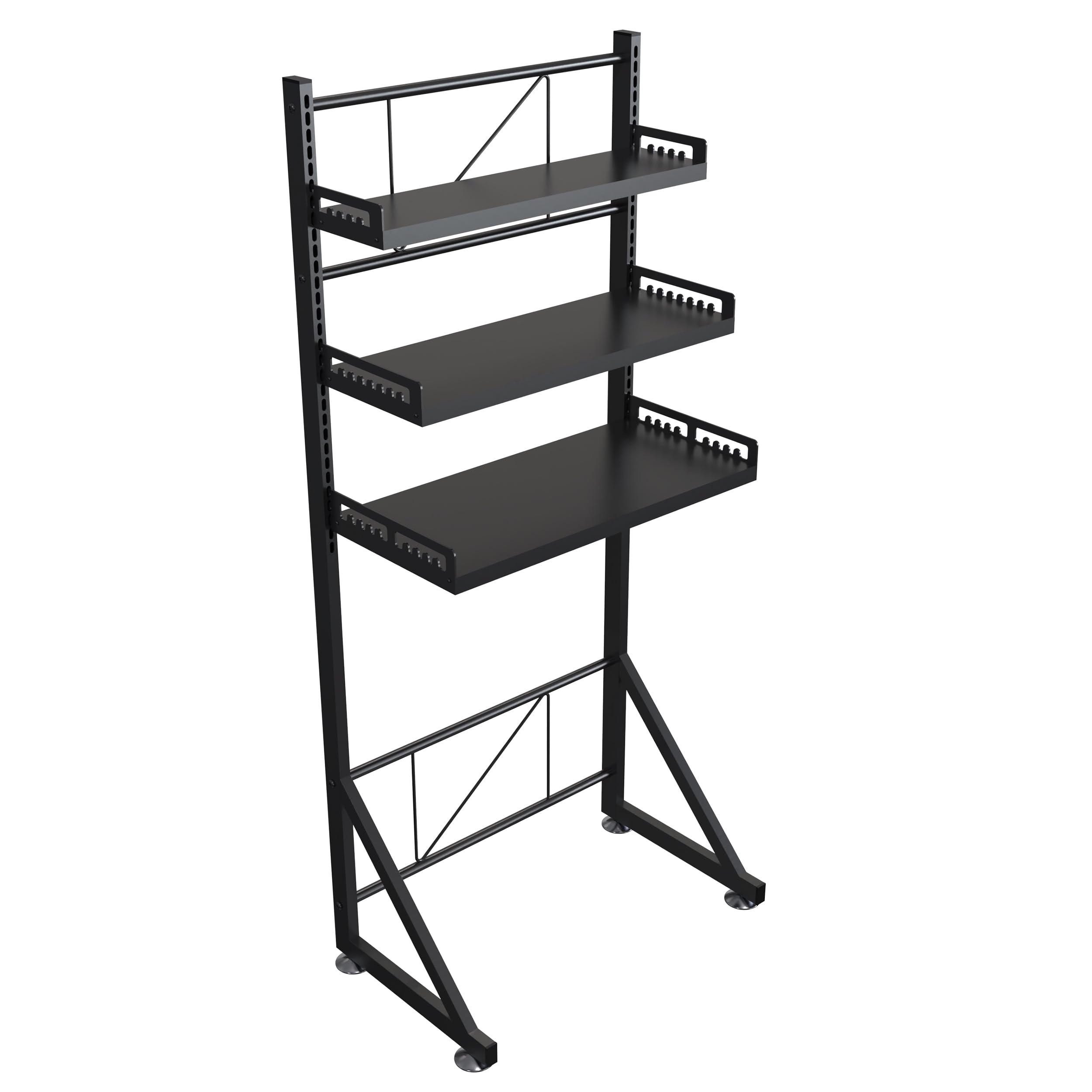 Virgorack Multifunctional Storage Three-Tier Adjustable Height Laundry Room Shelf Space Saving Organizer