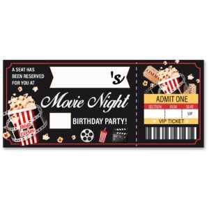 vahatan movie birthday party invitations 20 pack movie theme ticket invitations with envelopes invites cards for birthday party