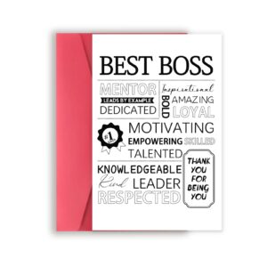 national boss day card gifts for office women men, best boss ever card, happy boss day card from group, unique bosses day card from us him her