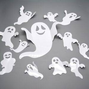 24pcs halloween wall decor halloween ghost wall decorations halloween decorations indoor supply ghost wall decals for home bedroom living room office bathroom halloween wall stickers decoration