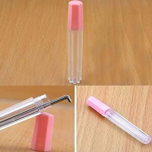 4pcs Clear Plastic Embroidery Felting Sewing Needles Container Pin Needle Storage Tubes Bottle Holder Knitting Needle for Case Box Needle Storage Box