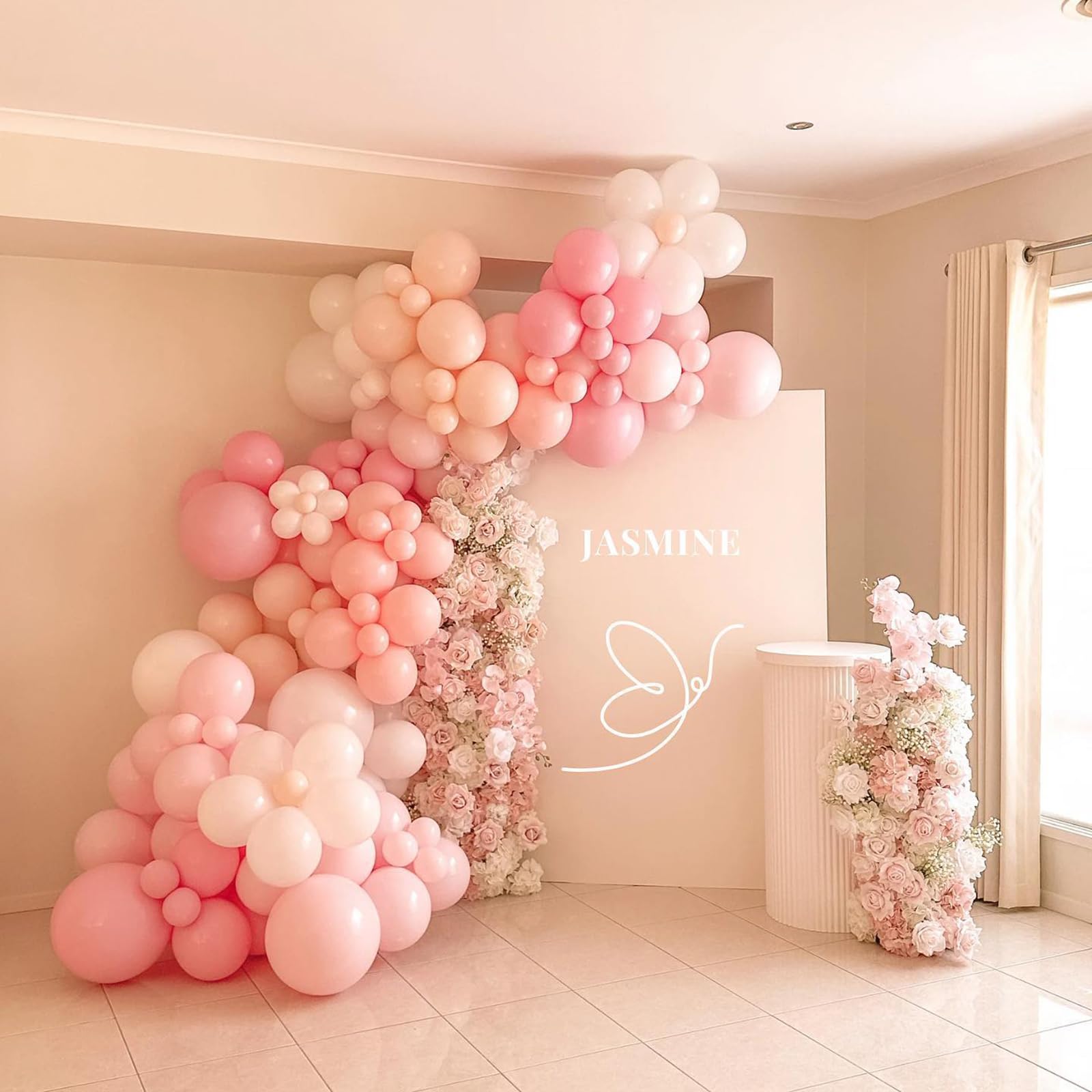 80pcs Light Pink Balloons 12inch Pastel Pink Balloons for Birthday Bridal Baby Shower Gender Reveal Wedding Party Decorations (with Pink Ribbon)