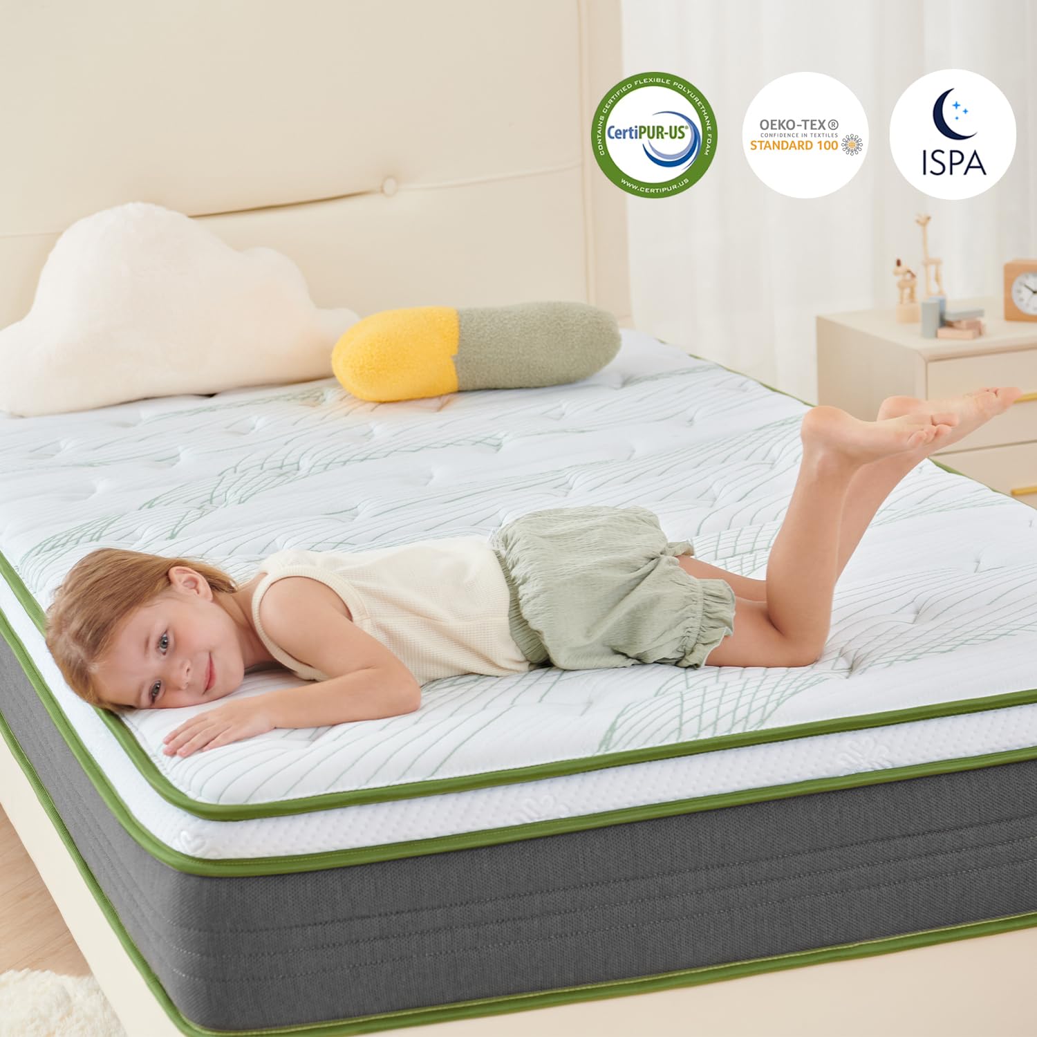 Novilla Twin Size Mattress, 10 Inch Hybrid Mattress in a Box with Individually Wrapped Pocket Coils & Memory Foam, Supportive & Pressure Relief, Breathable Mattresses Twin,Medium Firm, vigour