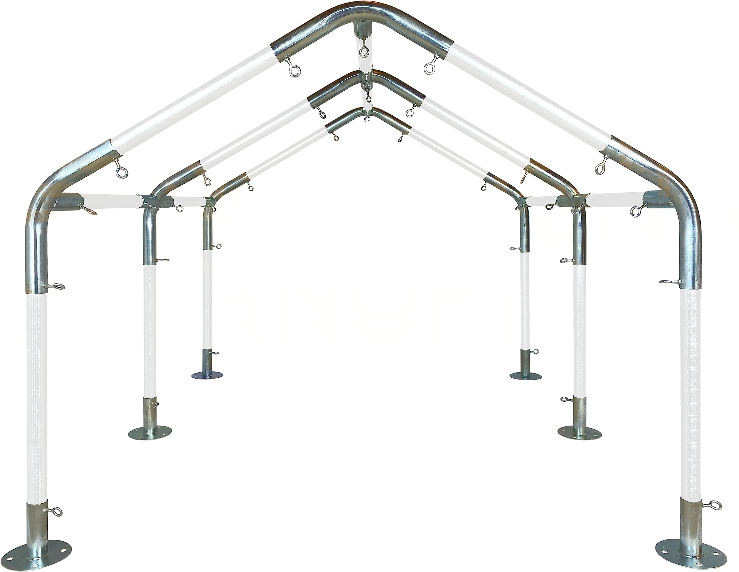 Carport Kit, 20' x 20' High Peak Canopy Fittings, DIY Metal Carport Frame Parts, 1-1/2" EMT Fittings