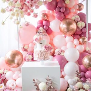 80pcs Light Pink Balloons 12inch Pastel Pink Balloons for Birthday Bridal Baby Shower Gender Reveal Wedding Party Decorations (with Pink Ribbon)