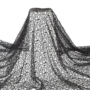 fingerinspire 1x1.7 yard black spider web fabric halloween fabric spider mesh polyester decorative fabric garment accessories for upholstery tablecloth halloween birthday party clothes decoration