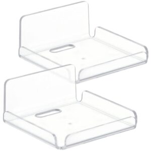 ukcoco 2pcs camera bracket corner shelfs indoor plant shelves wall shelves for plants monitor camera wall shelf camera wall mount speaker stand acrylic transparent speaker shelf