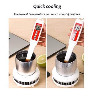 Coffee Machines Camping Coolers Coffee Cup Cooler Portable Mug Cooling Beverage Chiller Electric Cup Plate Fast Cooling Machine with Aluminum Mug for Office Home Outdoor Reusable Iced Tea Wine Juice