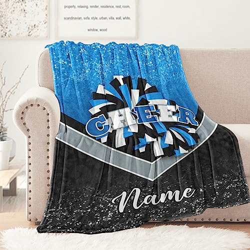 Batorkpl Personalized Cheerleader Gifts Blanket Custom Cheerleading Gifts with Name for Girls Cheer Gifts for Cheerleaders Cheer Gift Cheer Squad Birthday Gift Ideas for Girls