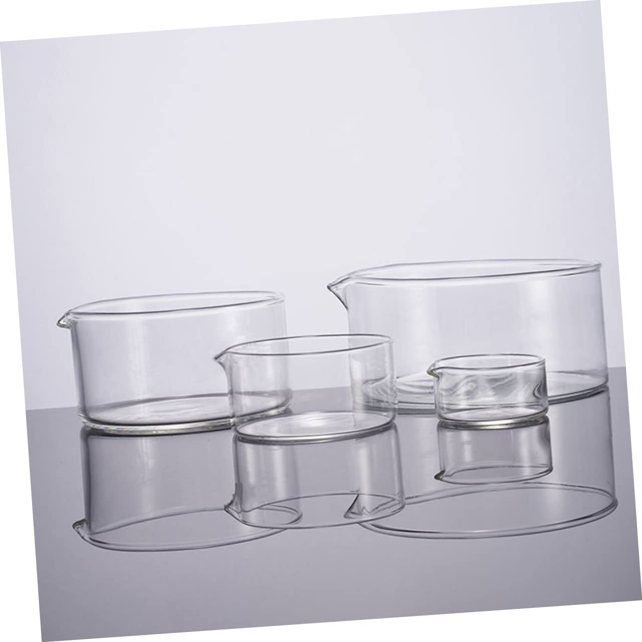 FUNOMOCYA Glass Crystallization Dish for Laboratory Use High Borosilicate Glass Storage Dish with Spout Ideal for Monomer and Scientific Experiments Size