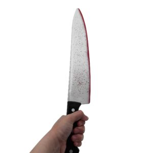 Nicky Bigs Novelties Adult Fake Bloody Kitchen Butcher Knife Plastic Halloween Costume Accessory Prop