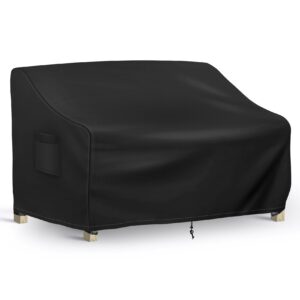 richwon outdoor couch cover waterproof, 4-seater outdoor sofa cover, patio furniture covers with air vent and handles, 104w x 40d x 33h inches, black