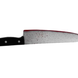 Nicky Bigs Novelties Adult Fake Bloody Kitchen Butcher Knife Plastic Halloween Costume Accessory Prop