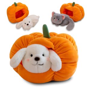 keludu halloween plush pillow pumpkin with dog - creative design | soft stuffed animal