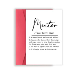 yikalus happy boss’s day card for mentor, unique mentor gifts for leader boss, great mentor definition card for women men, best thank you gift idea for him her