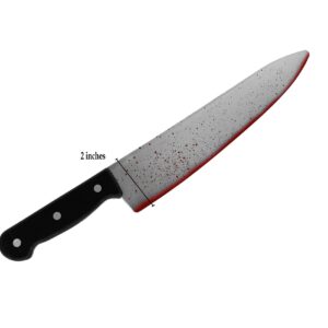 Nicky Bigs Novelties Adult Fake Bloody Kitchen Butcher Knife Plastic Halloween Costume Accessory Prop