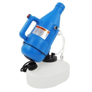 electric ulv portable fogger sprayer machine, 4.5l capacity, 1400w power, adjustable spray, 20-50 micron particle size, automatic spraying, blue (us plug 110v)