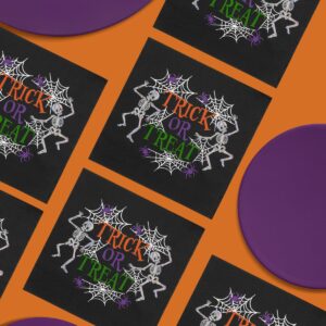 xo, Fetti Halloween Trick or Treat Napkins - 3-ply, 25 pcs | Happy Halloween Party Decorations, Spiderweb Supplies, Spooky Tableware