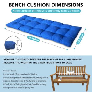 Lsjoaw Outdoor Bench Cushion 33X14X2.36in Garden Bench Seat Cushion Patio Furniture Cushions Non Slip Tufted with Two Straps for Dining Swing Loveseat Indoor Bench Seat Pads,Color#40