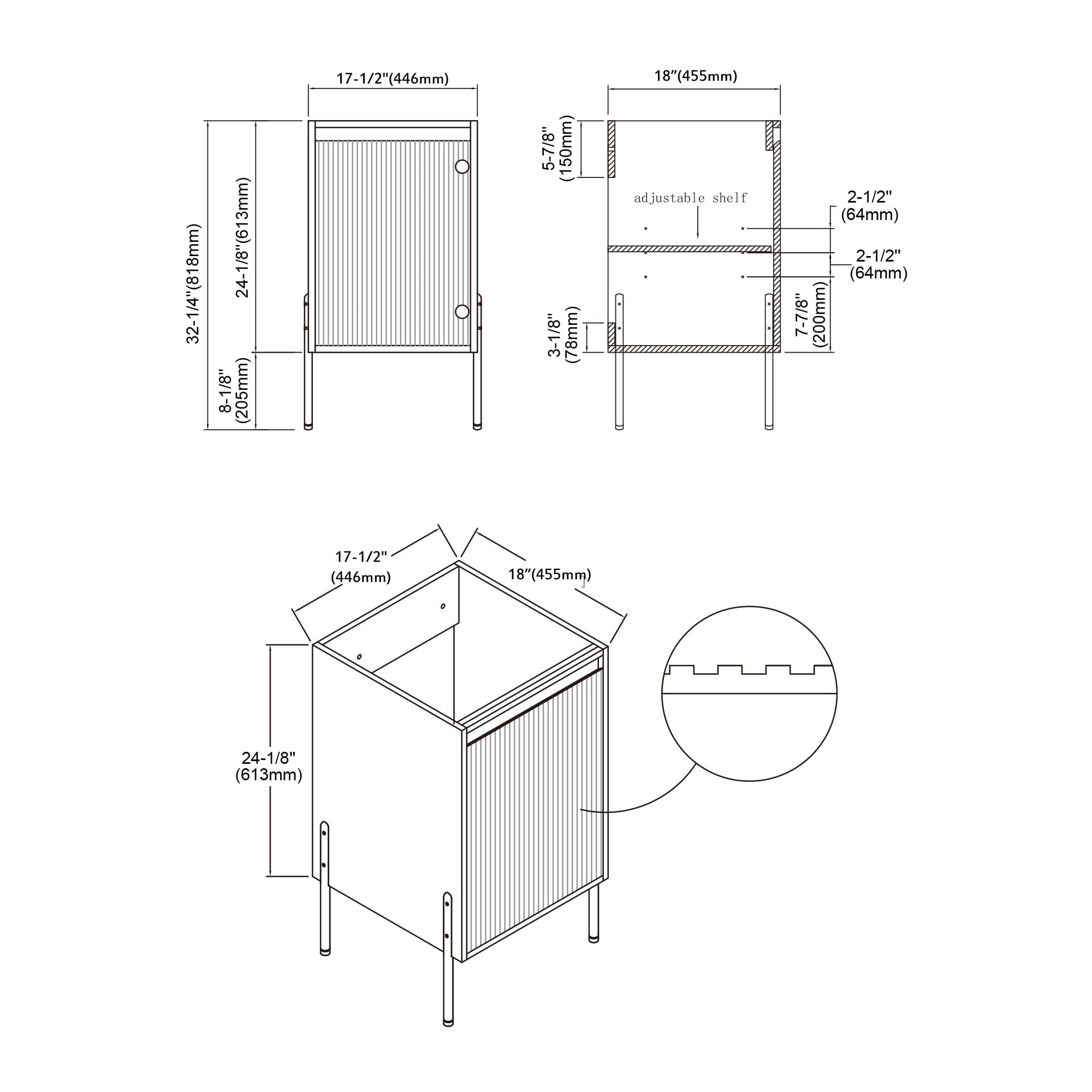 Dowell 18" Inch White Small Bathroom Vanity with Resin/Gel Sink Combo, Narrow Modern Bathroom Cabinet with Soft-Close Door, Freestanding Single Bathroom Vanity Set - 002 Series