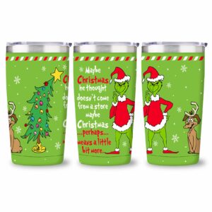 arsemica funny christmas tumbler, 20 oz stainless steel insulated travel tumbler, christmas coffee mug with lid, xmas cups keep drinks cold & hot, novelty christmas gifts for women men coworkers