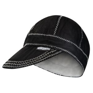 yeswelder welding cap, black 7-1/4", heat-resistant reversible protective welders cap