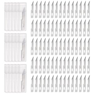 harfington 40pcs exacto knife blades #3 hobby knife replacement blades spare precision exacto blades hobby knife blade refills for diy, art, cutting, carving, scrapbooking, stencil