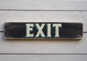 wood signs exit - vintage style wooden sign. handmade retro home gift wooden signs with sayings 4x16 inch