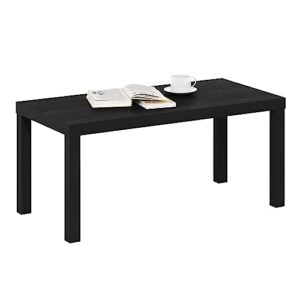 Furinno Classic Simple Coffee Table for Living Room, 38.98 (W) x 17.52 (H) x 18.9 (D) Inches, Black