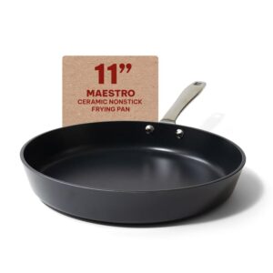 alva maestro ceramic nonstick frying pan skillet non toxic omelette pan kitchen cookware 11" pfas, pfoa & pfte free, for cooking pan set, induction safe, add to your pots and pans set cookware