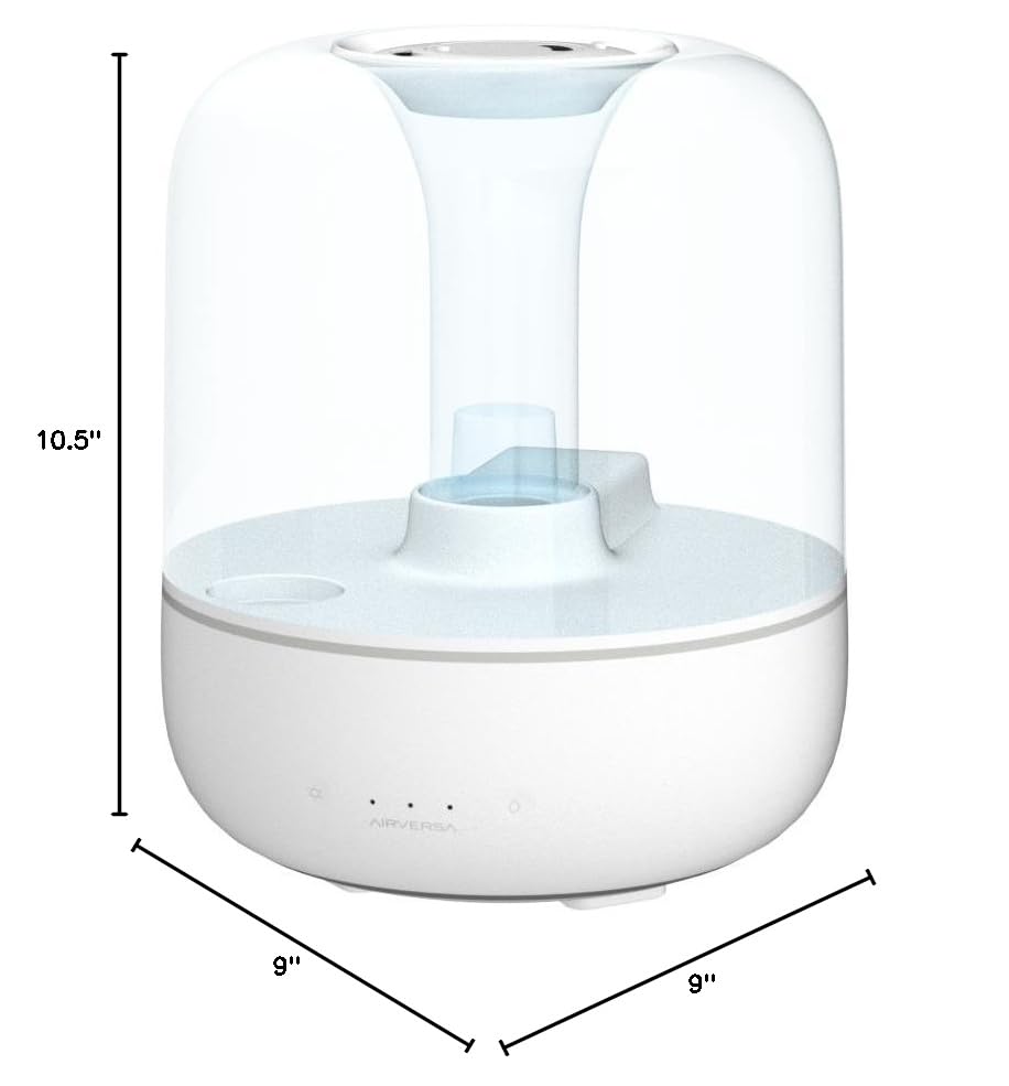 Airversa Humidifiers for Home Bedroom Large Room 5.5L Cool Mist for Indoor Use Dazzling Lighting Effects (Ice Blue, Humelle AH1)