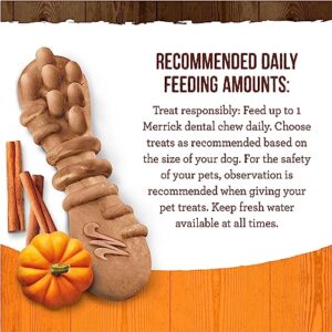 Merrick Fresh Kisses Natural Dental Chews, Treats Infused with Pumpkin and Cinnamon for Tiny Dogs 5-15 Lbs - 2 lb. Box