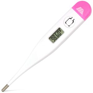 mabis digital basal body thermometer for ovulation tracking, fertility, period tracking and natural family planning with beeper & memory, oral use only