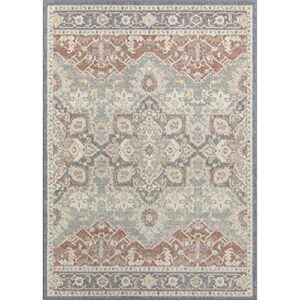 luxe weavers floral bohemian cream 8x10 area rug