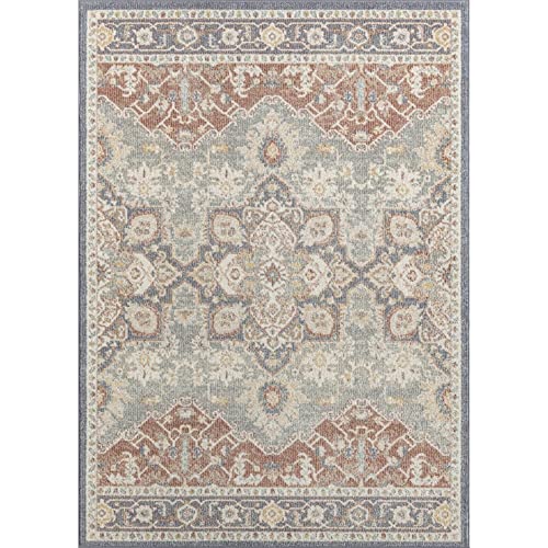 LUXE WEAVERS Floral Bohemian Cream 8x10 Area Rug