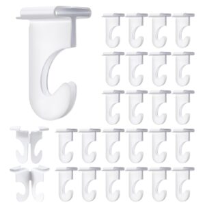 oalen drop ceiling hooks for classrooms &offices, heavy duty ceiling hooks, suspended ceiling hooks for hanging plants & decorations, metal t-bar hooks for suspended drop ceiling tiles (40white)