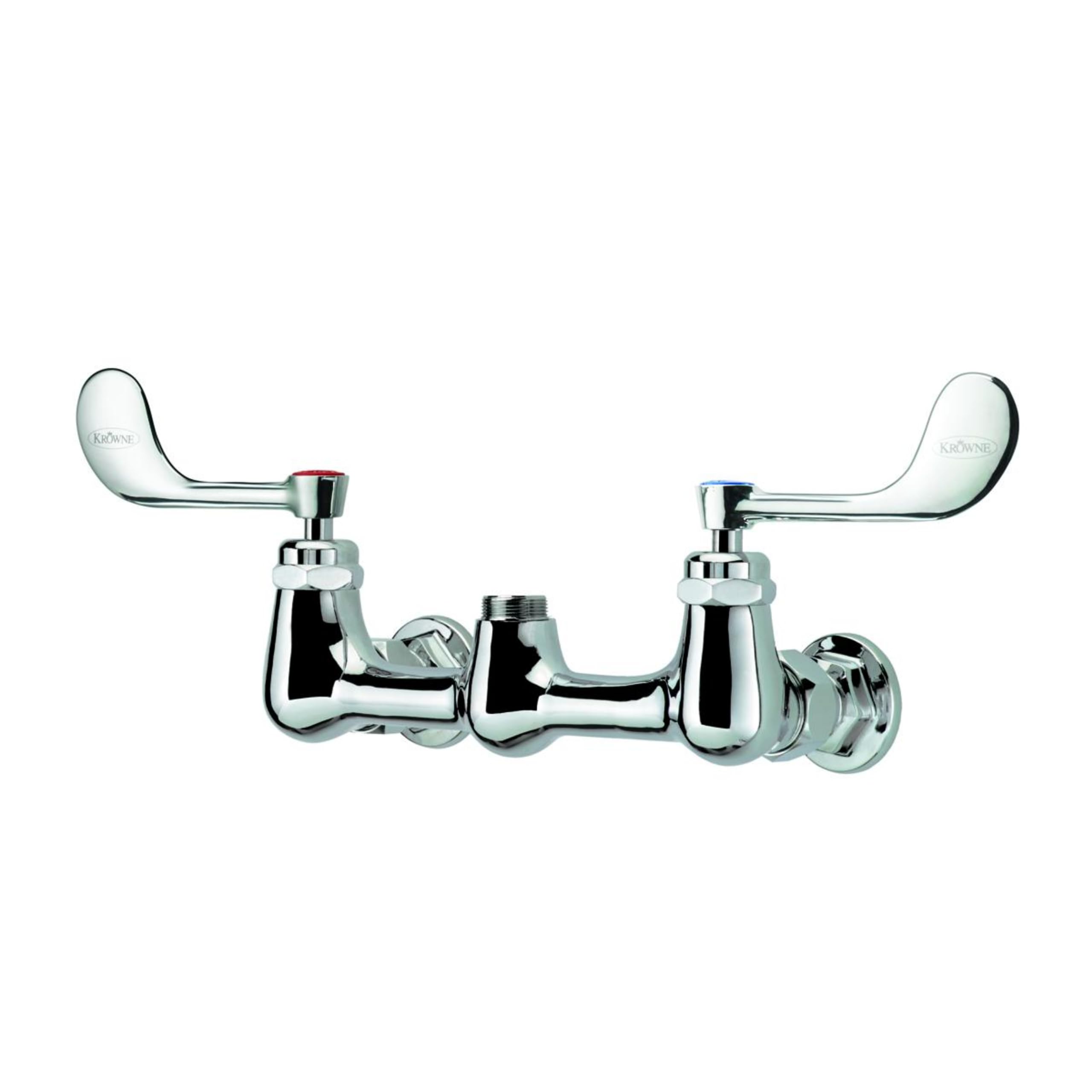 Krowne 14-8XXL-W Royal Series 8" Center Wall Mount Faucet Body Only with Wrist Blade Handles, Vandal Resistant​‌‌​​‍​​‌‌‌‌​‍​‌​​‌​‍​​‌‌‌‌‍​​‌‌‌‌‍​​‌‌​​‍​​‌‌‌‌‍​​‌​‌‌‍​​​‌‌‌‍​​‌‌​​‍​​‌​‌‌‍​​‌‌‌‌​‍​