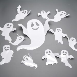 halloween decorations 3d ghost wall sticker halloween ghost wall decal for home and room windows clings fireplace ceiling kitchen bedroom décor halloween ghost party decor supplies stickers decals