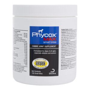 phycox max joint supplement small bites for dogs, 120 ct