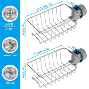 Buoluty Clawfoot Tub Shower Caddy(Shower Rod Not Included),Clawfoot Tub Accessories,Tub Caddy,SUS304 Stainless Steel Shower Shelves,Clawfoot Tub Soap Caddy(Silver)