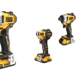 DEWALT ATOMIC 20V-Max Brushless/Cordless Compact 1/4 in. Impact Driver Kit w/Charger, 2.0Ah-Battery, Bag&Belt Clip