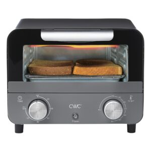 cook with color mini toaster oven: 600w power, precision timer, auto shutoff, and culinary delights up to 450 degrees, grey