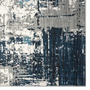 LUXE WEAVERS Abstract Distressed Blue 8x10 Area Rug