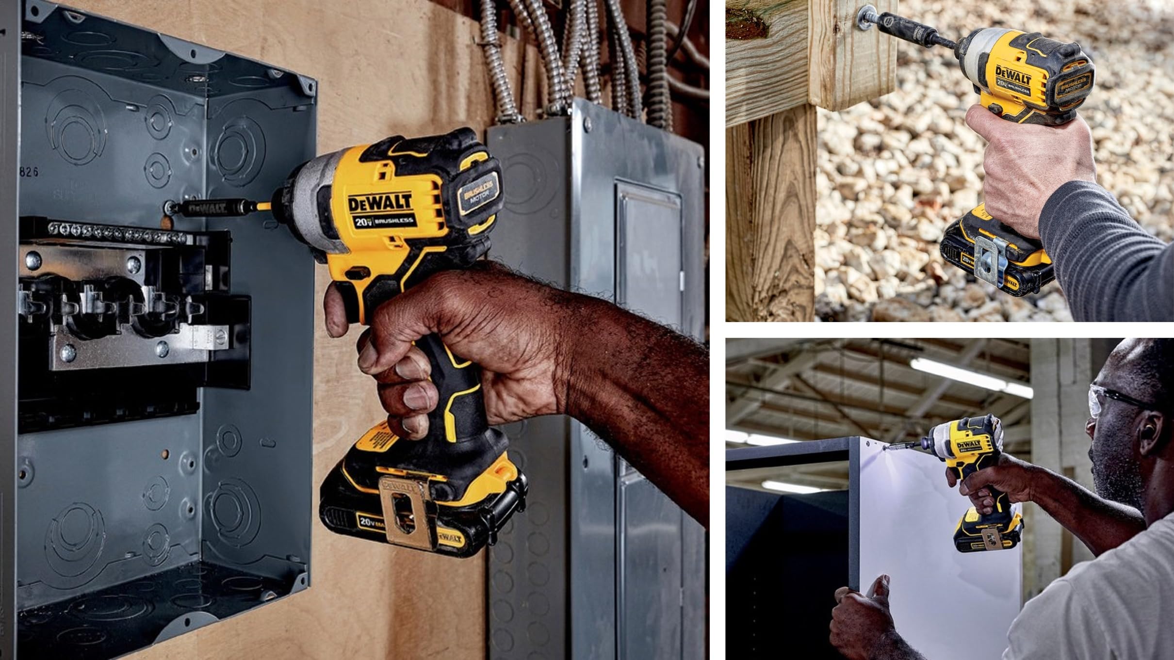 DEWALT ATOMIC 20V-Max Brushless/Cordless Compact 1/4 in. Impact Driver Kit w/Charger, 2.0Ah-Battery, Bag&Belt Clip