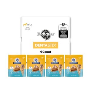 pedigree dentastix large dog dental treats original flavor dental bones, 59.96 oz. multipack (72 treats)