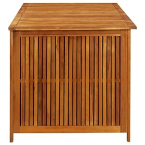 TIFITGO Asomie Patio Storage Box 59.1"x31.5"x29.5" Solid Acacia Wood Indoor stockage bin home chest house tank Outdoor Furniture Outdoor Storage Boxes US Stock Fast Shipment Gray