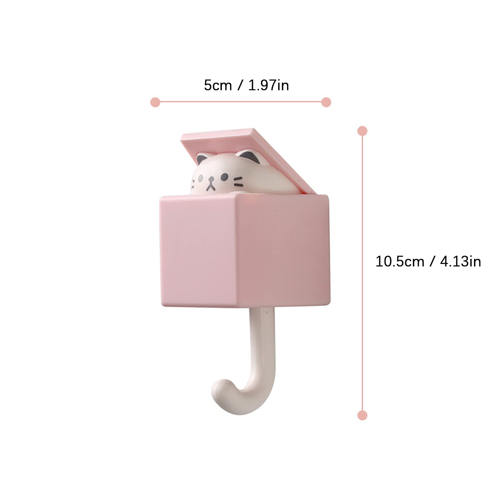 Cute Animal Wall Hooks for Hanging-1PC Creative Pet Hooks for Coat, Scarf, Hat, Towel, Key, Bag, Utility Animal Hook for Wall Hanging Decorations (01_Pink)