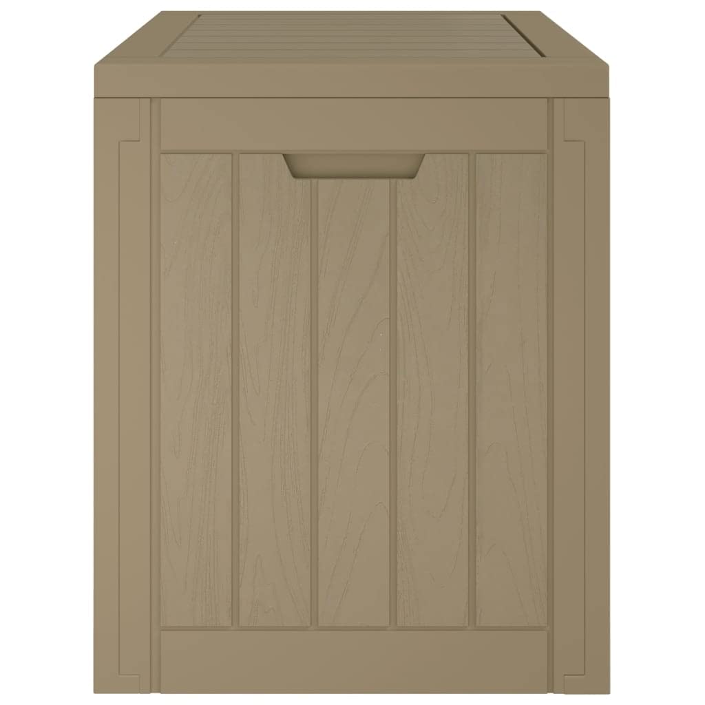 TIFITGO Asomie Patio Storage Box Light Brown 21.9"x16.9"x20.9" Polypropylene Indoor stockage bin home chest house tank Outdoor Furniture Outdoor Storage Boxes US Stock Fast Shipment Black